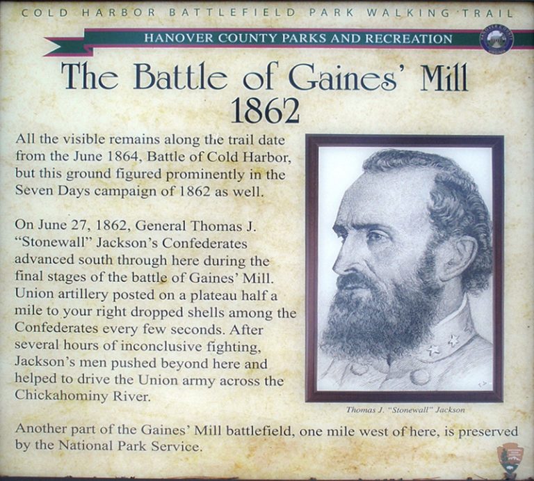 Battle of Gaines' Mill wayside marker