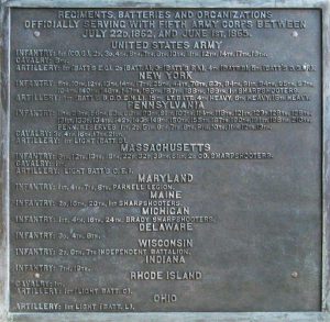 The Fifth Corps, Army of the Potomac monument
